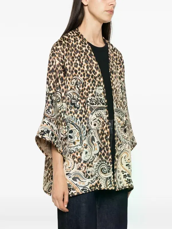 Etro Leopard-print Paisley Jacket - Brown
