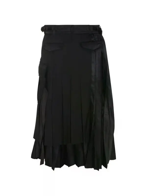 Sacai Pleated Layered Midi Skirt