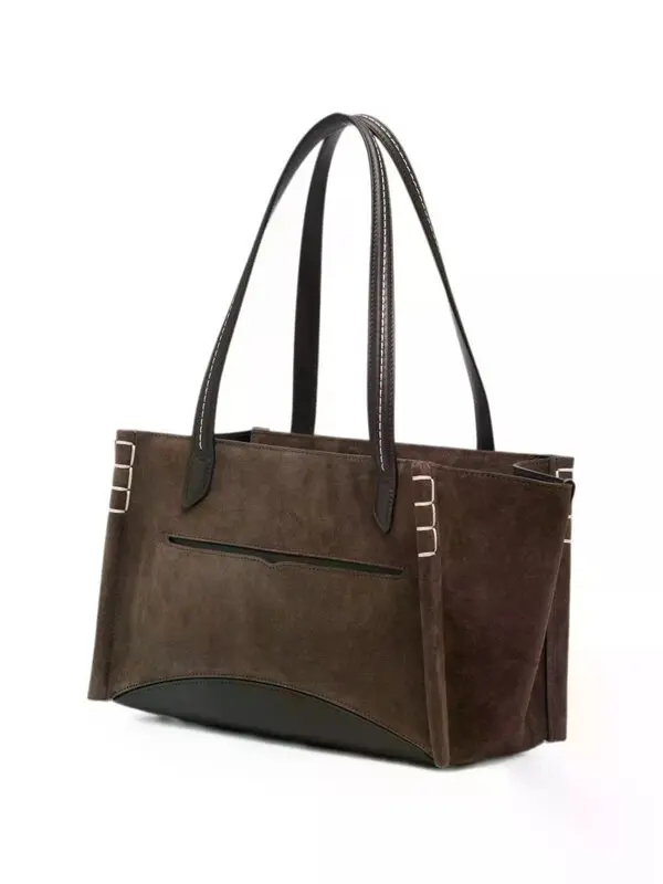 JW Anderson Contrast-stitch Suede Tote Bag