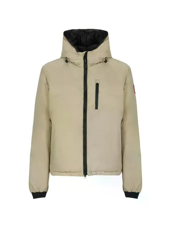 Canada Goose Lodge Hooded Logo-patch Jacket - Neutrals