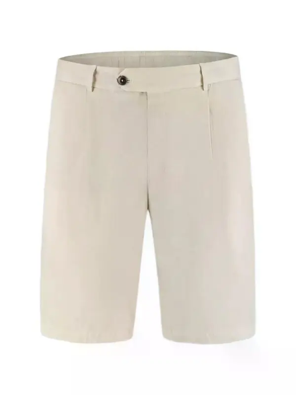 PT TORINO Pleated Belt-loop Shorts - Neutrals