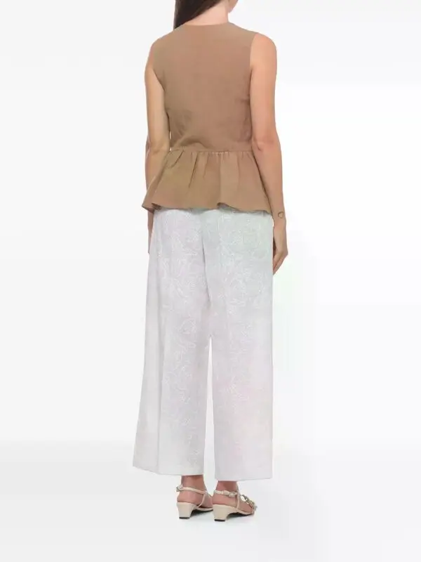 EMME Ruffle-hem V-neck Top