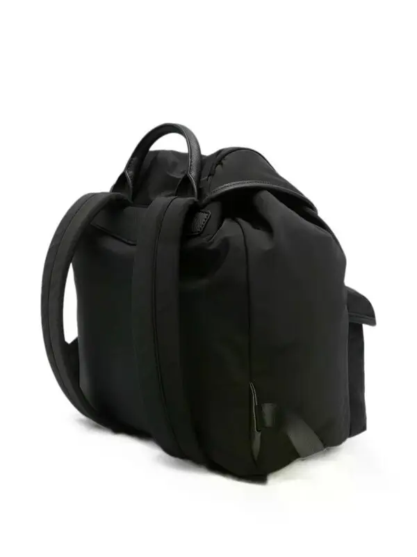 Emporio Armani Logo Plaque Buckled Backpack