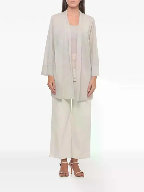 EMME Lurex-detail Cardigan Set