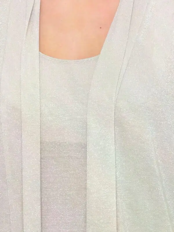 EMME Lurex-detail Cardigan Set