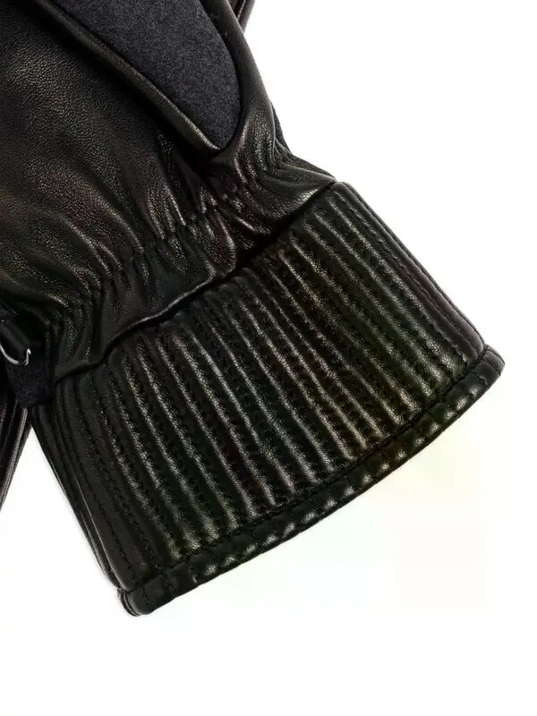 Giorgio Armani Logo-patch Gloves - Black