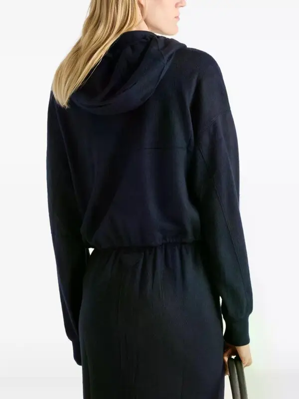 Prada Wool And Cashmere Hoodie - Blue
