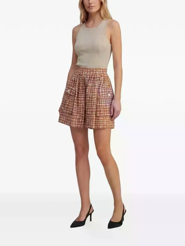 Valentino Garavani Giraffe-print Cargo Skirt