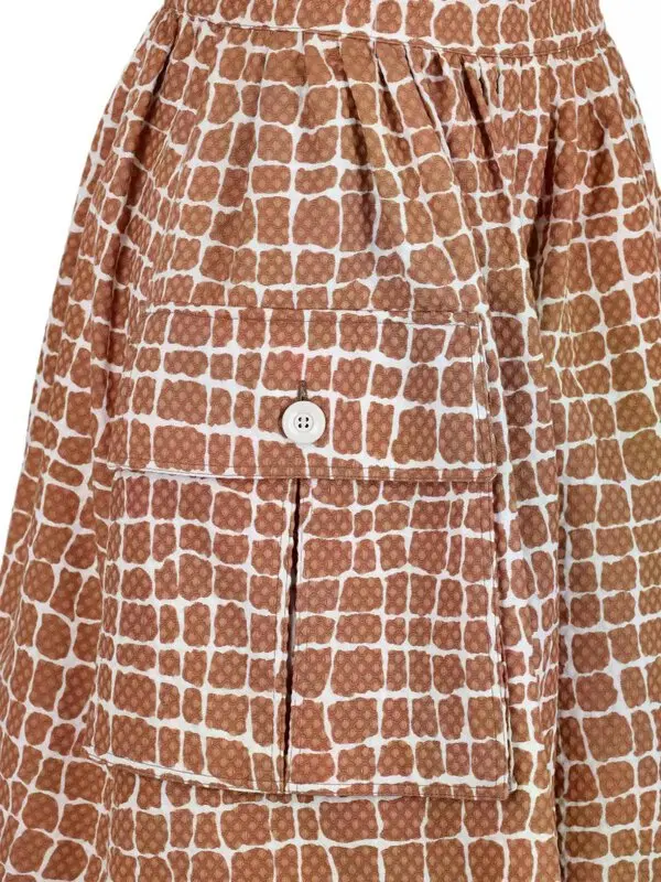 Valentino Garavani Giraffe-print Cargo Skirt