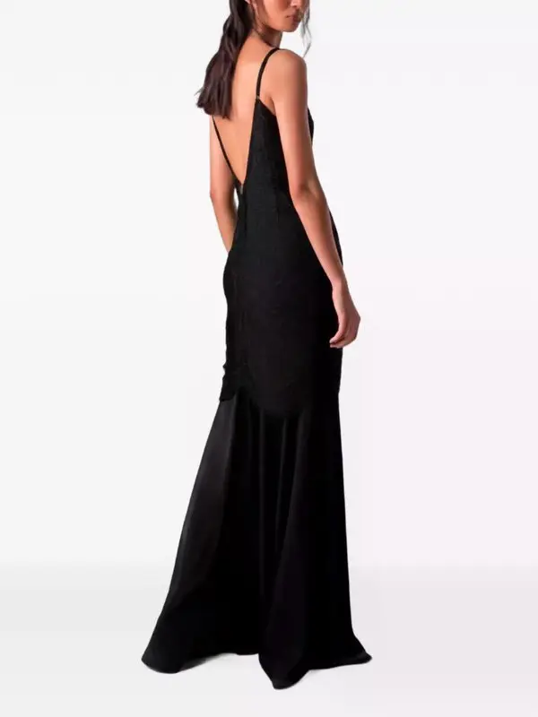 BLESS Lace-overlay Fishtail Maxi Dress