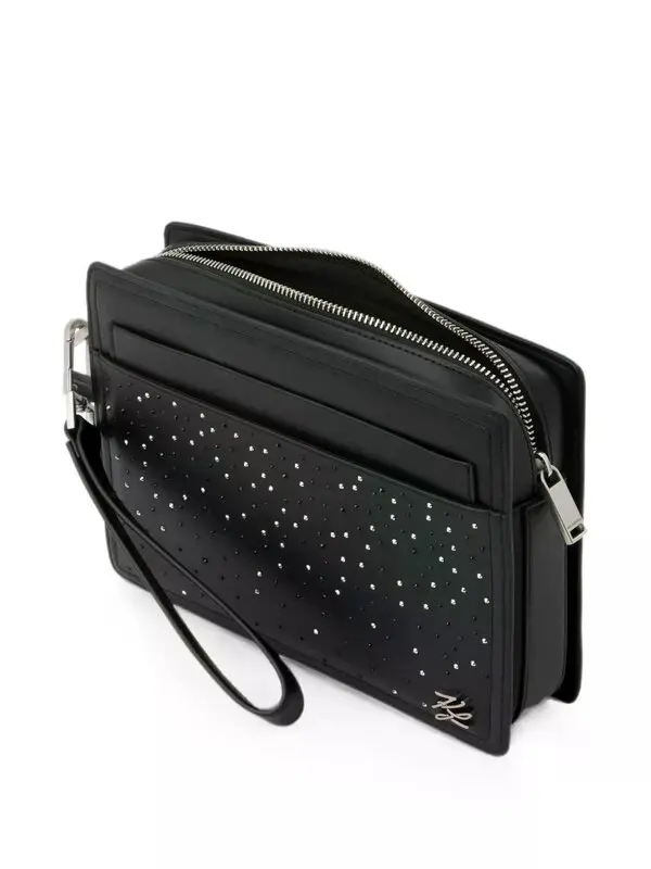 Karl Lagerfeld K/autograph Rhinestone Pouch