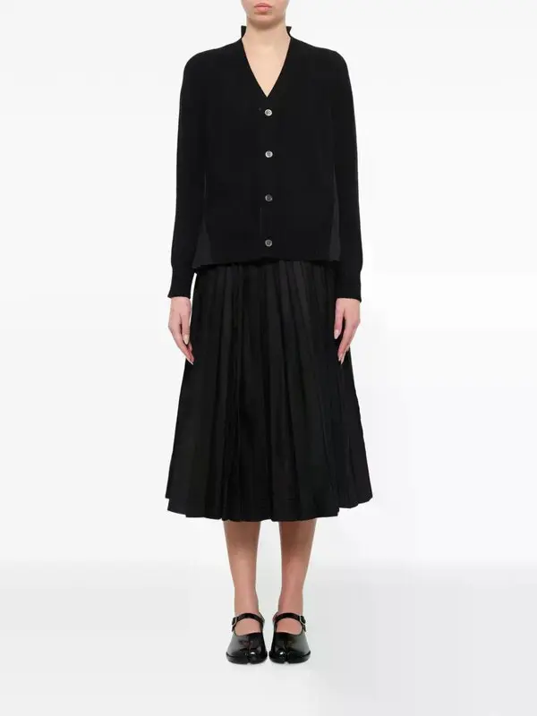 Sacai Pleated-panel Cardigan