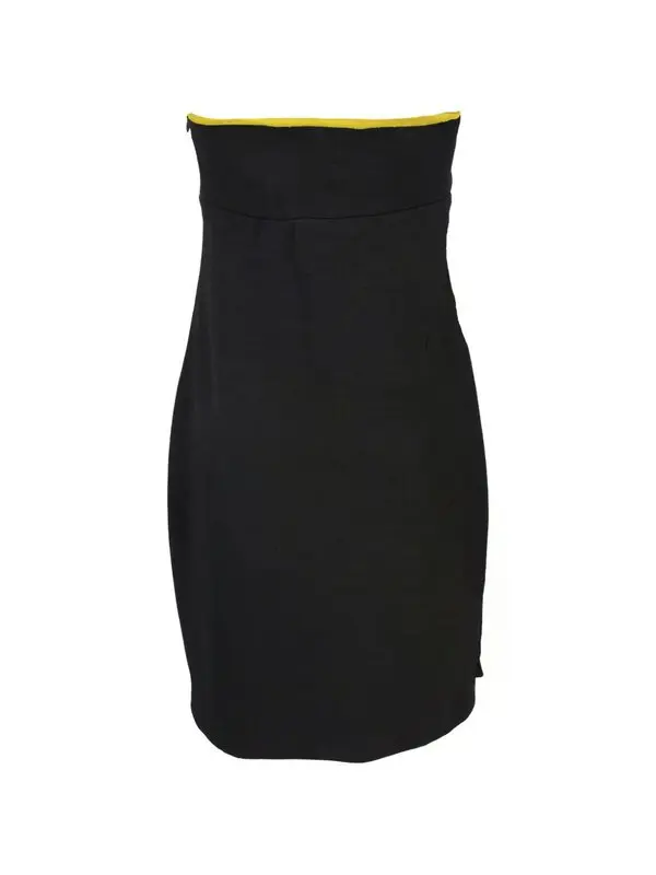 Versace 1997 Mini Strapless Colour-block Dress