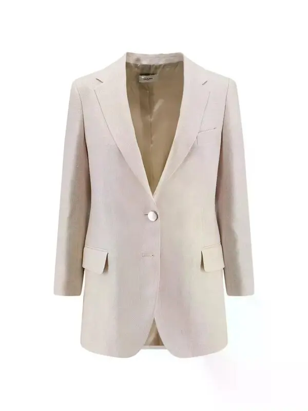 SAULINA Antonia Silk Blazer - Neutrals