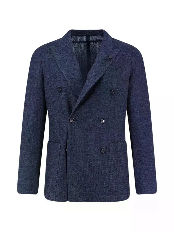 LARDINI Double-breasted Blazer - Blue