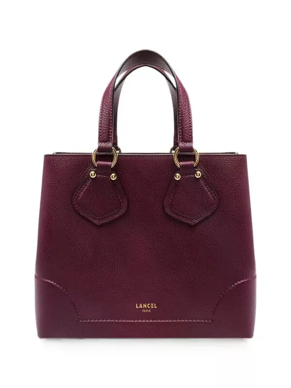 LANCEL Small Neo Izy Grained-leather Tote Bag - Purple
