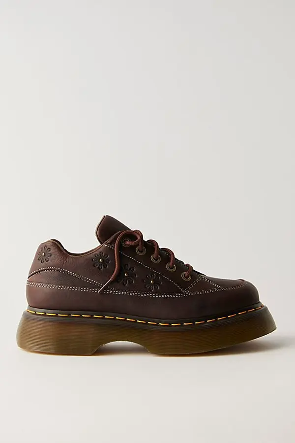 Dr. Martens Buzz Flower Embossed Leather Oxfords