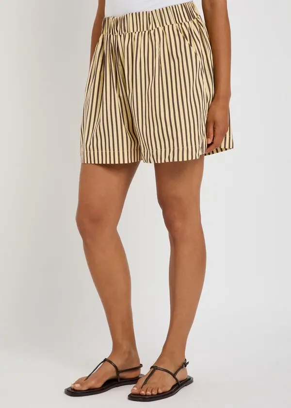 Faithfull The Brand Clemente Striped Cotton-poplin Shorts
