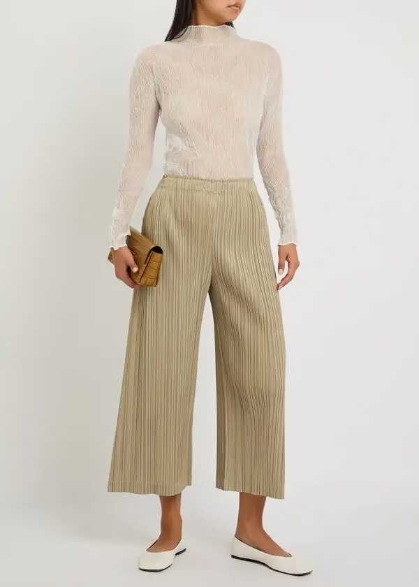 Issey Miyake Pleated Cropped Trousers