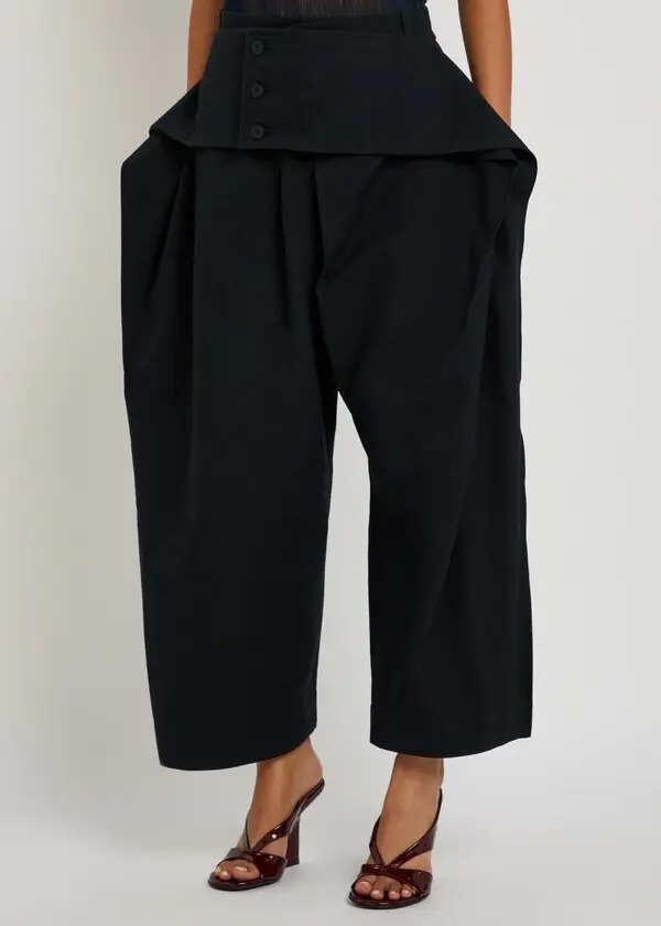 Issey Miyake Belted-effect Wide-leg Woven Trousers