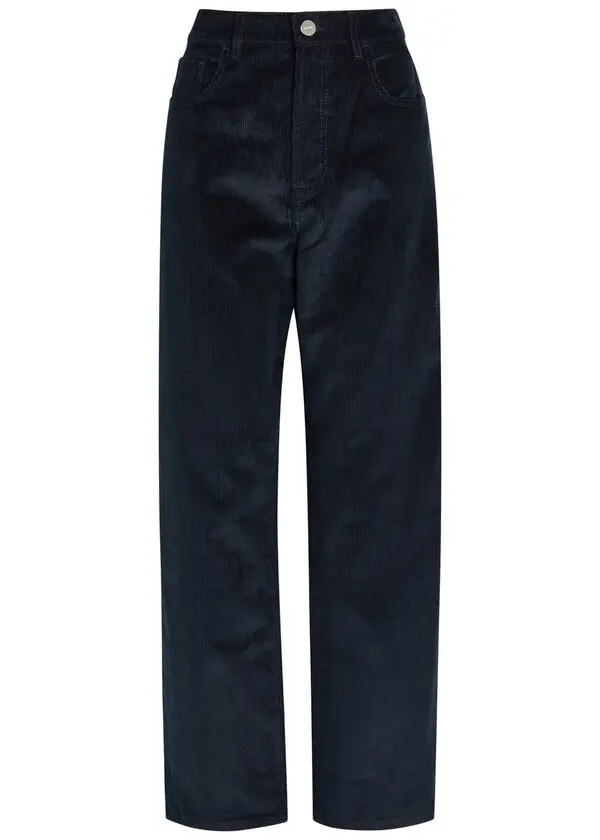 RÓHE Bruun Wide-leg Corduroy Trousers - Black