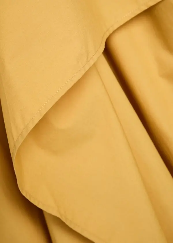 Ossou Tess Asymmetric Cotton-poplin Shirt - Yellow