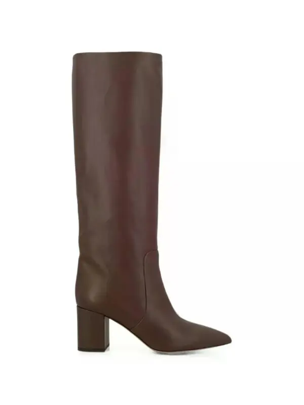 Paris Texas Anja Pointed-toe Leather Boots - Brown