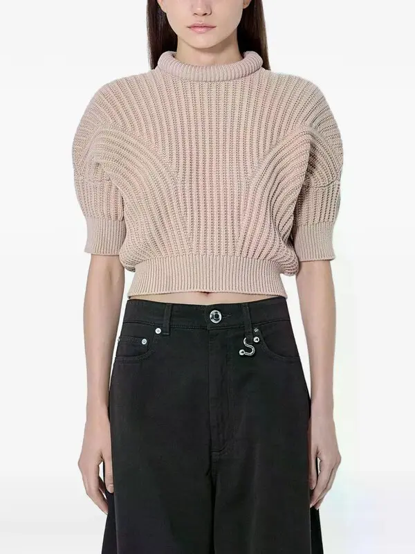 Sportmax Ribbed Knit Cropped Sweater