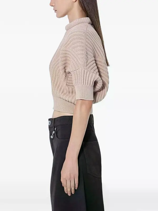 Sportmax Ribbed Knit Cropped Sweater