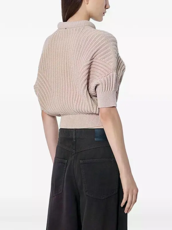Sportmax Ribbed Knit Cropped Sweater