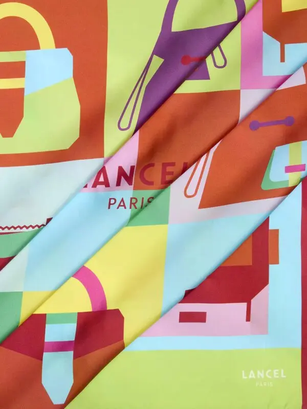 LANCEL Graphic-print Silk Scarf