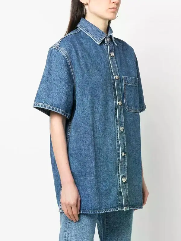SLVRLAKE Short-sleeved Denim Shirt
