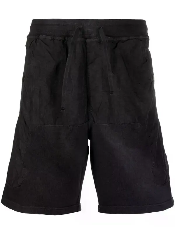 Stone Island Contrast Panel Shorts - Black