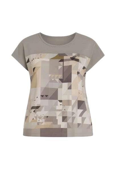 CONQUISTA Geometric Print Top