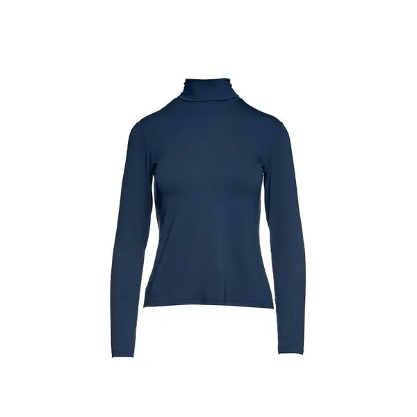 CONQUISTA Navy Long Sleeve Polo Neck Jumper - Blue