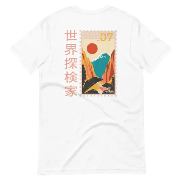 ANCHOR & CREW Hidden Horizons Postmark Organic Cotton T-shirt - White