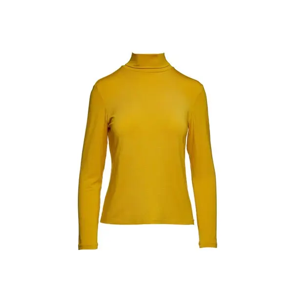 CONQUISTA Yellow Long Sleeve Polo Neck Jumper - Orange