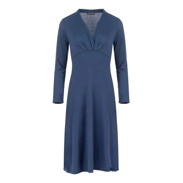 CONQUISTA Long Sleeve Empire Line Jersey Dress