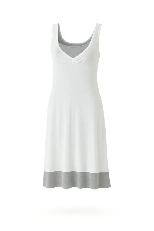 CONQUISTA Sleeveless Two-tone Jersey Dress - Grey