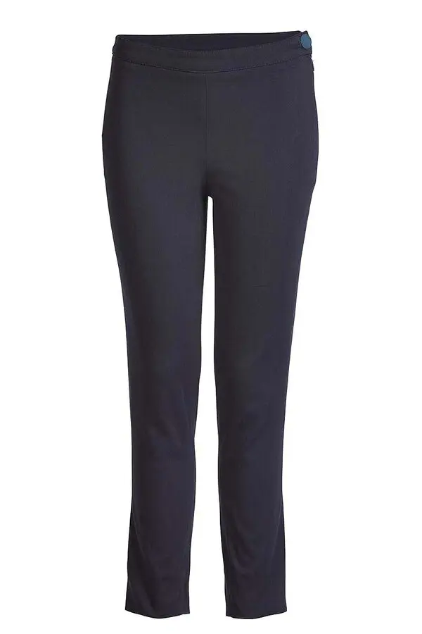 CONQUISTA Fitted Stretch Trousers Navy