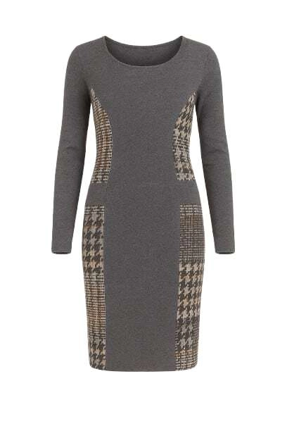 CONQUISTA Patterned Straight Sweater Dress