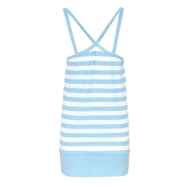 CONQUISTA Strappy Striped Mini Dress