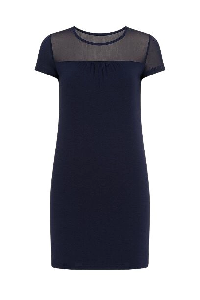 CONQUISTA Sheer Detail Dress - Blue