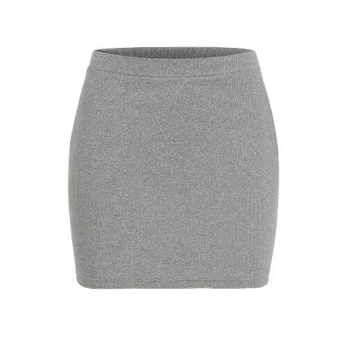 CONQUISTA Lurex Mini Skirt - Grey