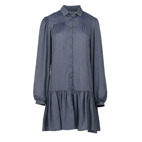 CONQUISTA Denim Style Dress With Buttons