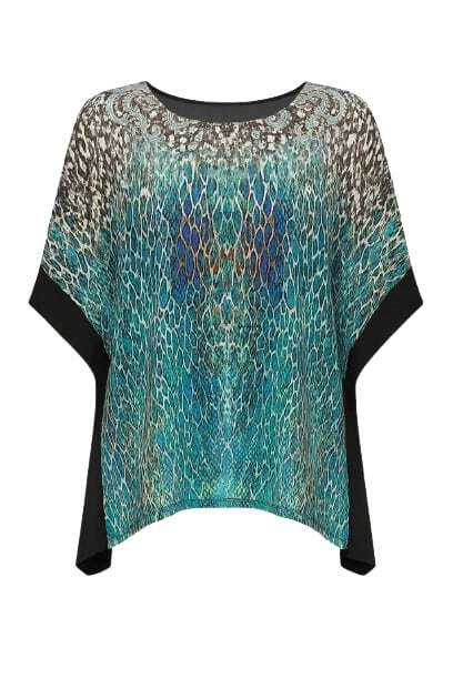 CONQUISTA Oversized Patterned Top
