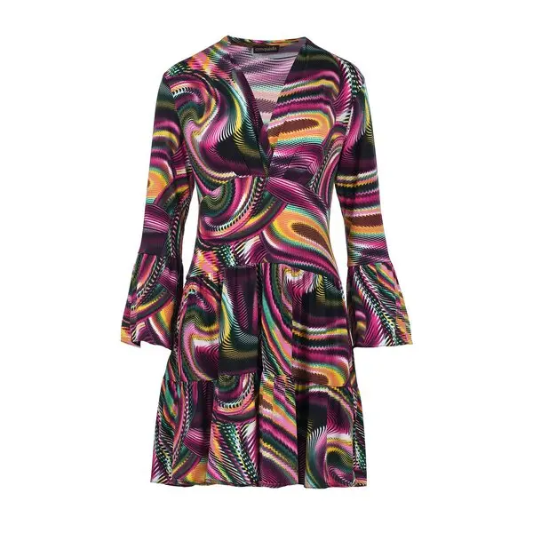 CONQUISTA Print Mulberry Jersey Tie Dress - Red