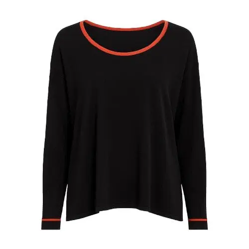 CONQUISTA Oversized Trim Detail Top