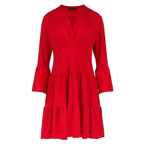 CONQUISTA Jersey Tie Dress - Red