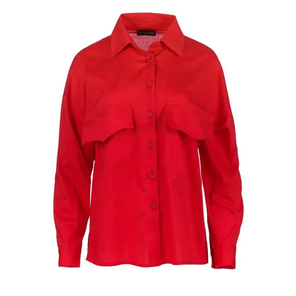 CONQUISTA Poplin Style Shirt - Red